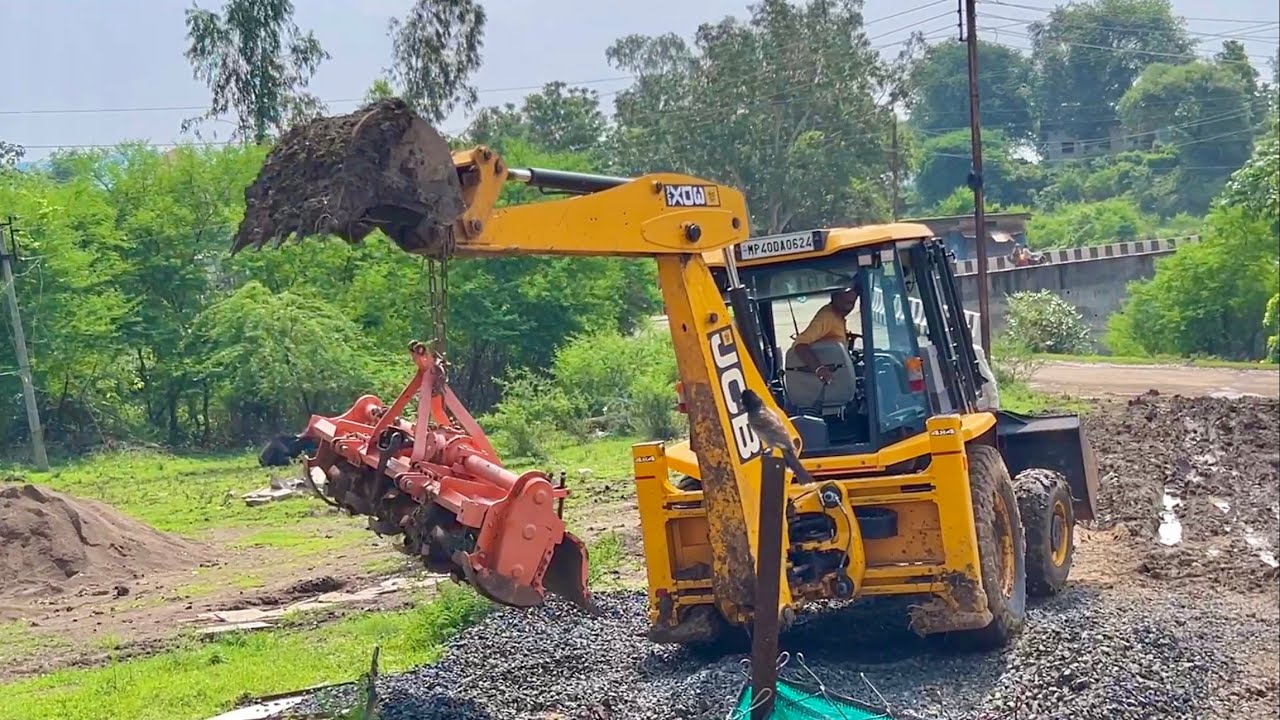ग़लत जगह पर रखा है ये तो Pulling Rotavator by JCB 3dx Machine - YouTube
