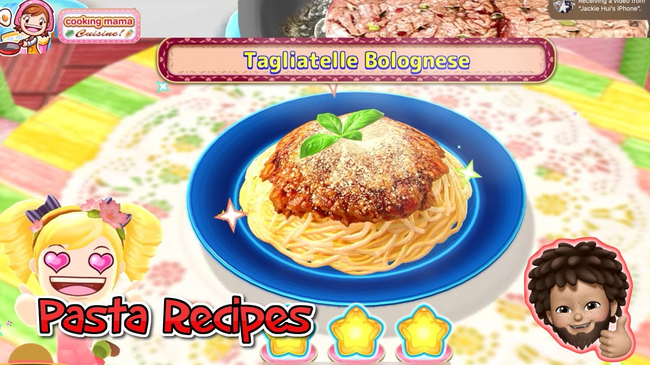 Cooking Mama: Cuisine! - Pasta Recipes | Tagliatelle Bolognese - YouTube