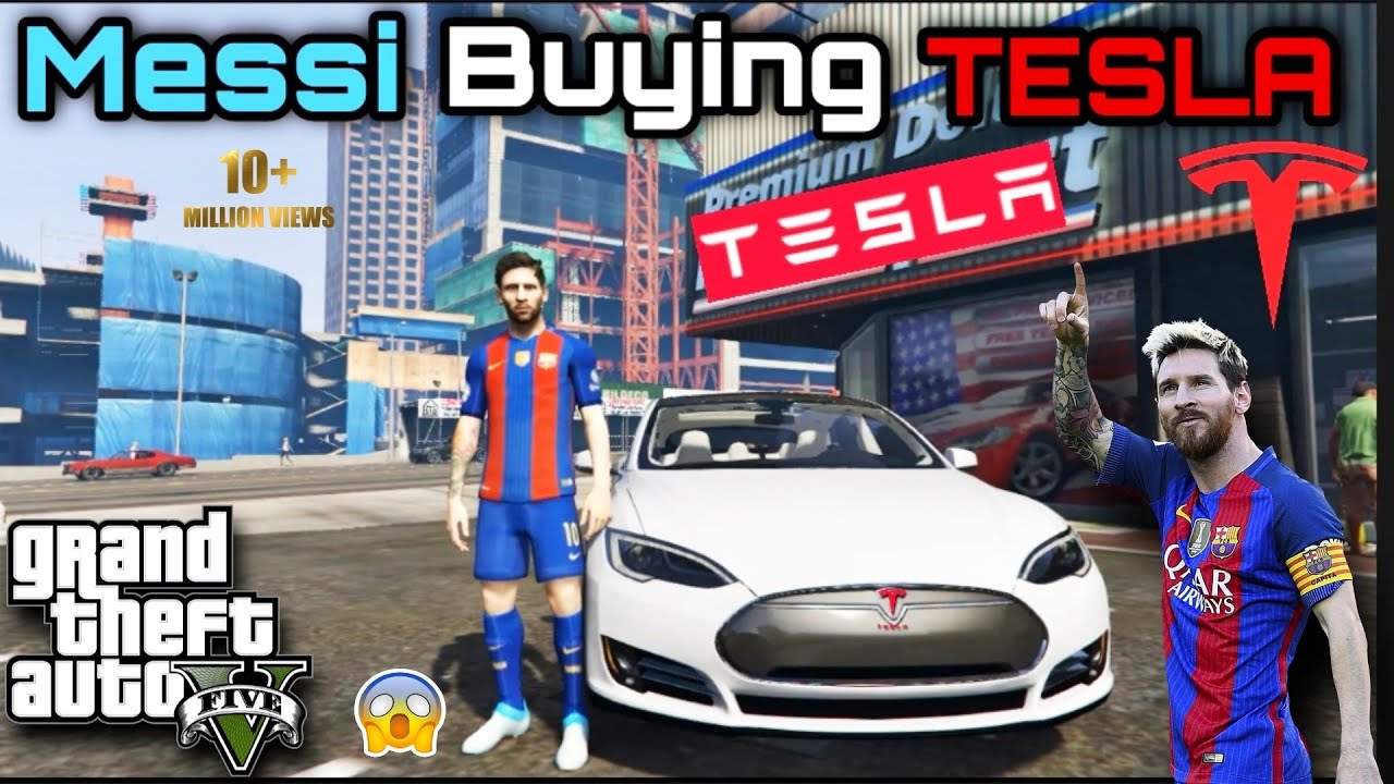 Lionel Messi Buying Tesla Model S car From PDM in GTA 5 || Messi buys ...