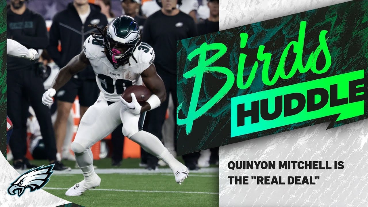 Quinyon Mitchell is "Real Deal" | Birds Huddle - YouTube