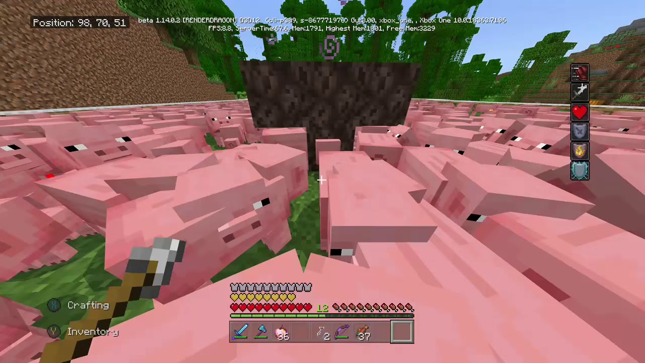Wither vs 1000 pigs - YouTube