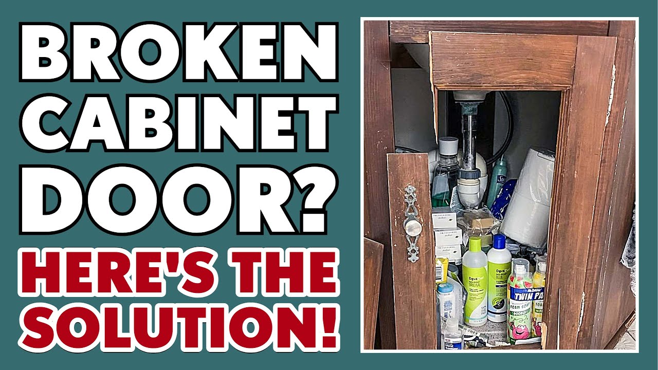 Broken Cabinet Door? No Problem! Easy DIY Repair - YouTube