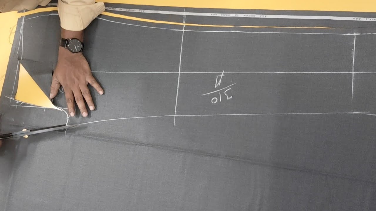trouser cutting | 34 1/2 size trouser cutting | how to cut trouser ...