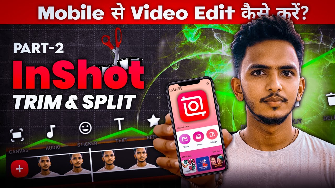 INSHOT Video Editing Course | Free 🤩 Best Video Editor For Mobile | Part-2 Trim & Split - YouTube