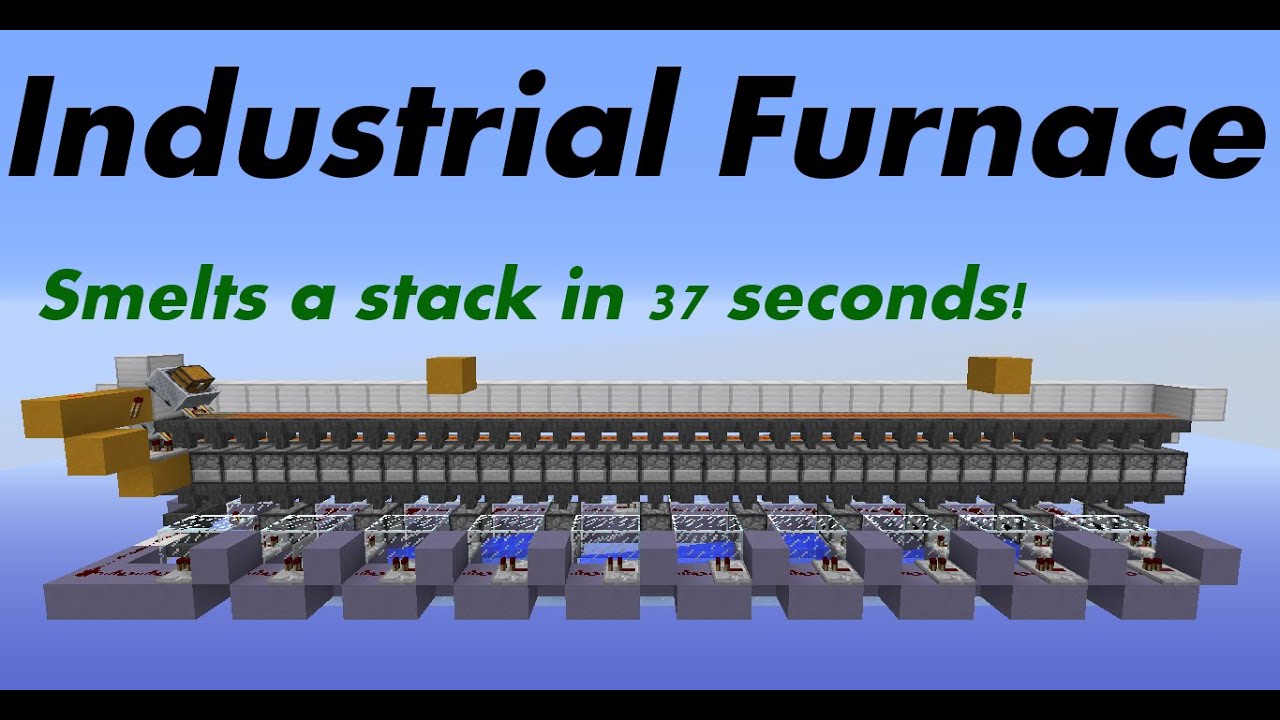 Minecraft ~ Superfast Smelting ~ Industrial Furnace [Tutorial] - YouTube