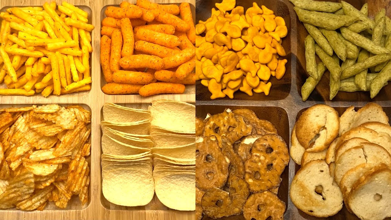 Filling Platter with Chips and Snacks ASMR - YouTube