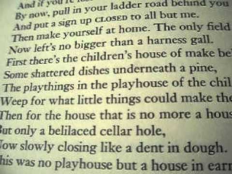 Directive by Robert Frost - YouTube