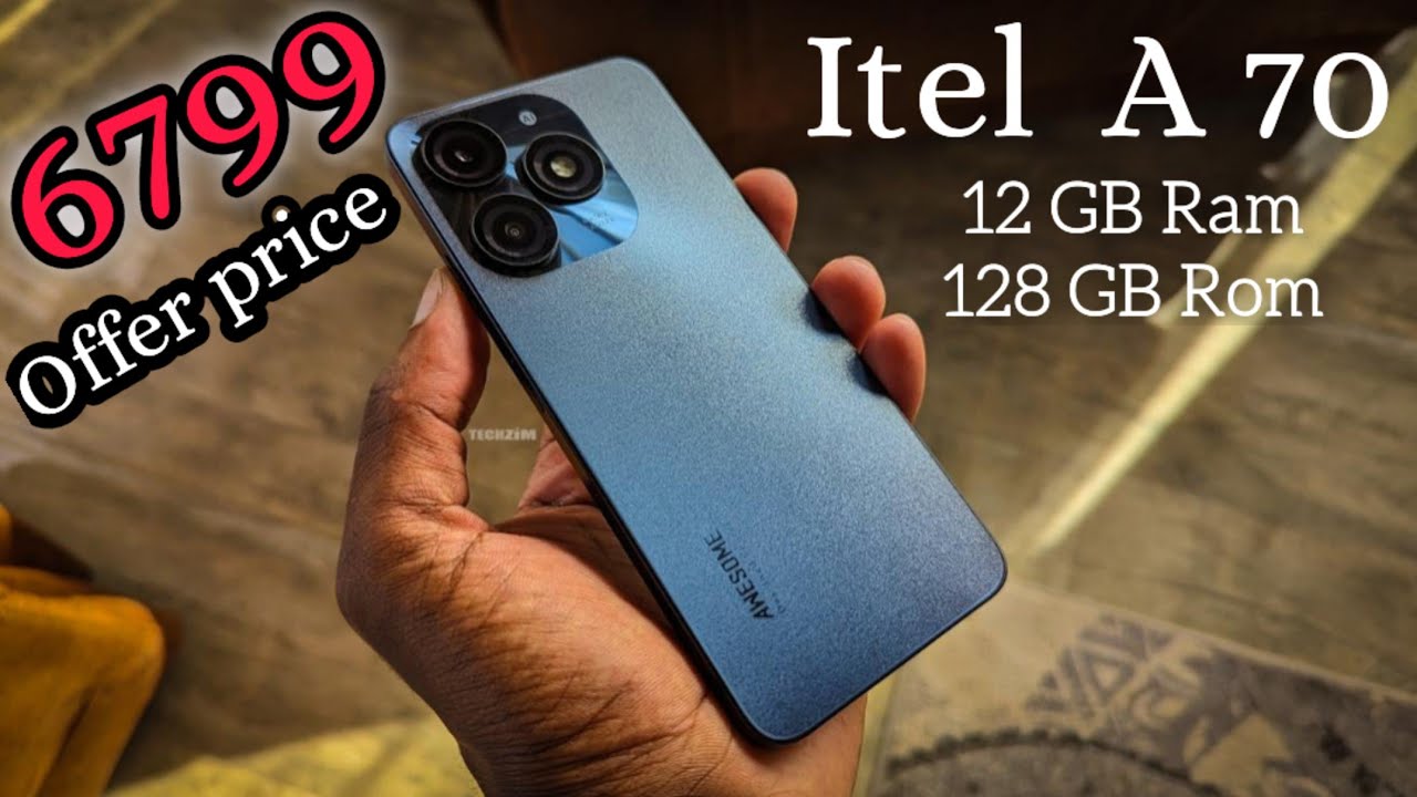 itel A70 Smartphone | 12GB* RAM, 128GB Storage | 8MP AI Selfie Camera ...