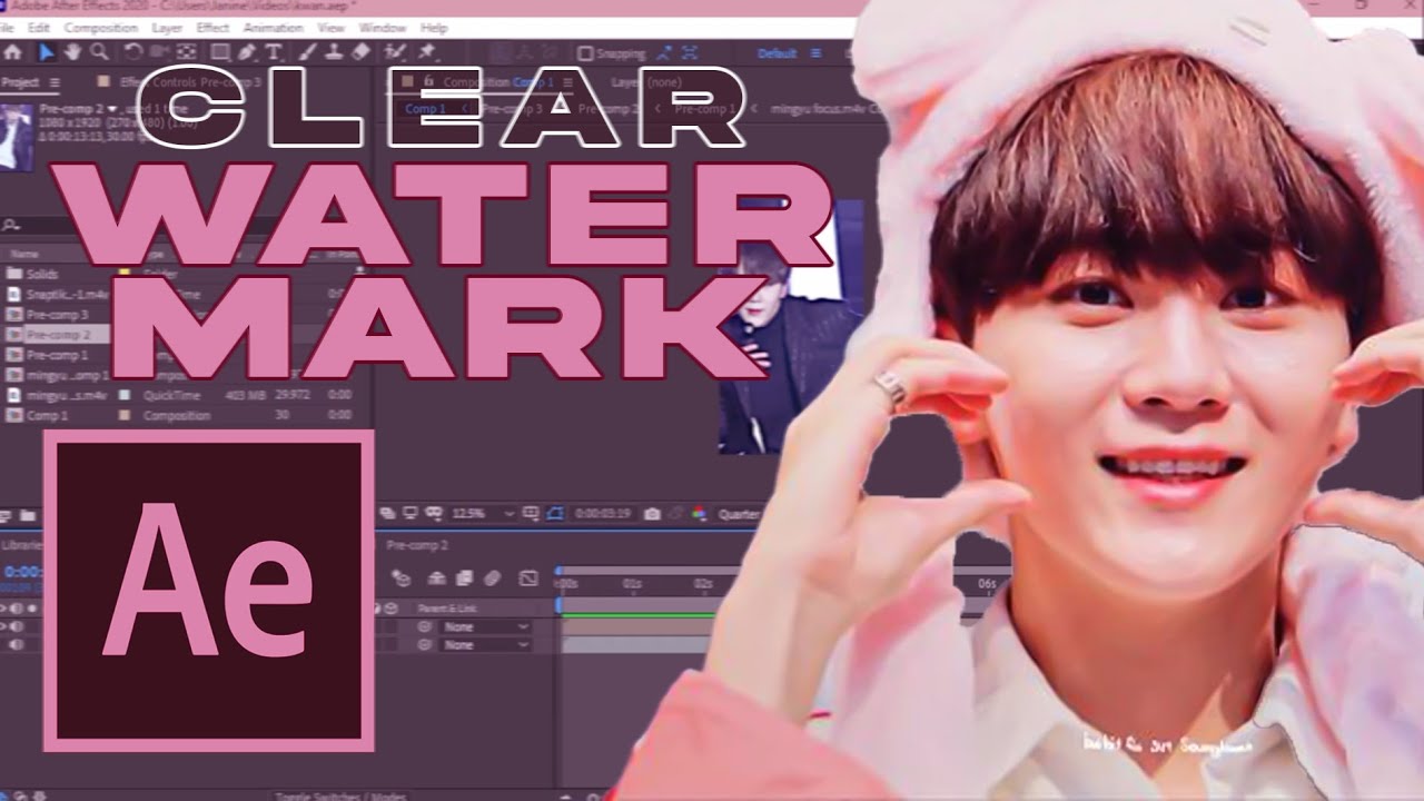 [after effects] clear watermark tutorial // kayexu - YouTube