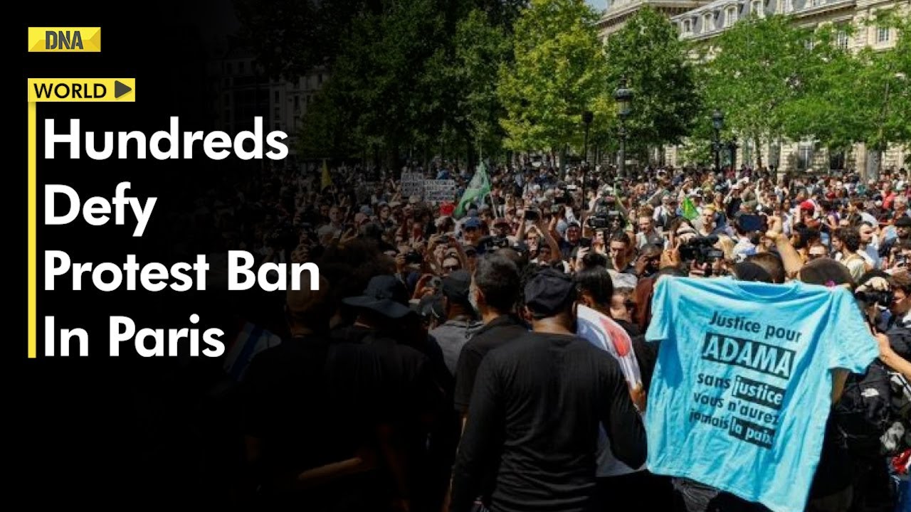 Hundreds take to Paris streets defying protest ban after week of riots ...
