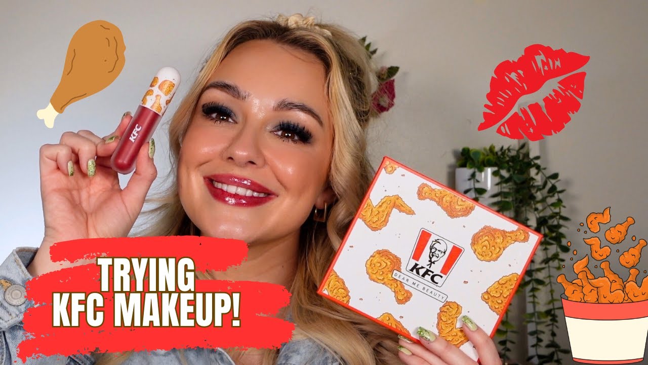 TESTING KFC MAKEUP! DEAR ME BEAUTY COLLAB - YouTube