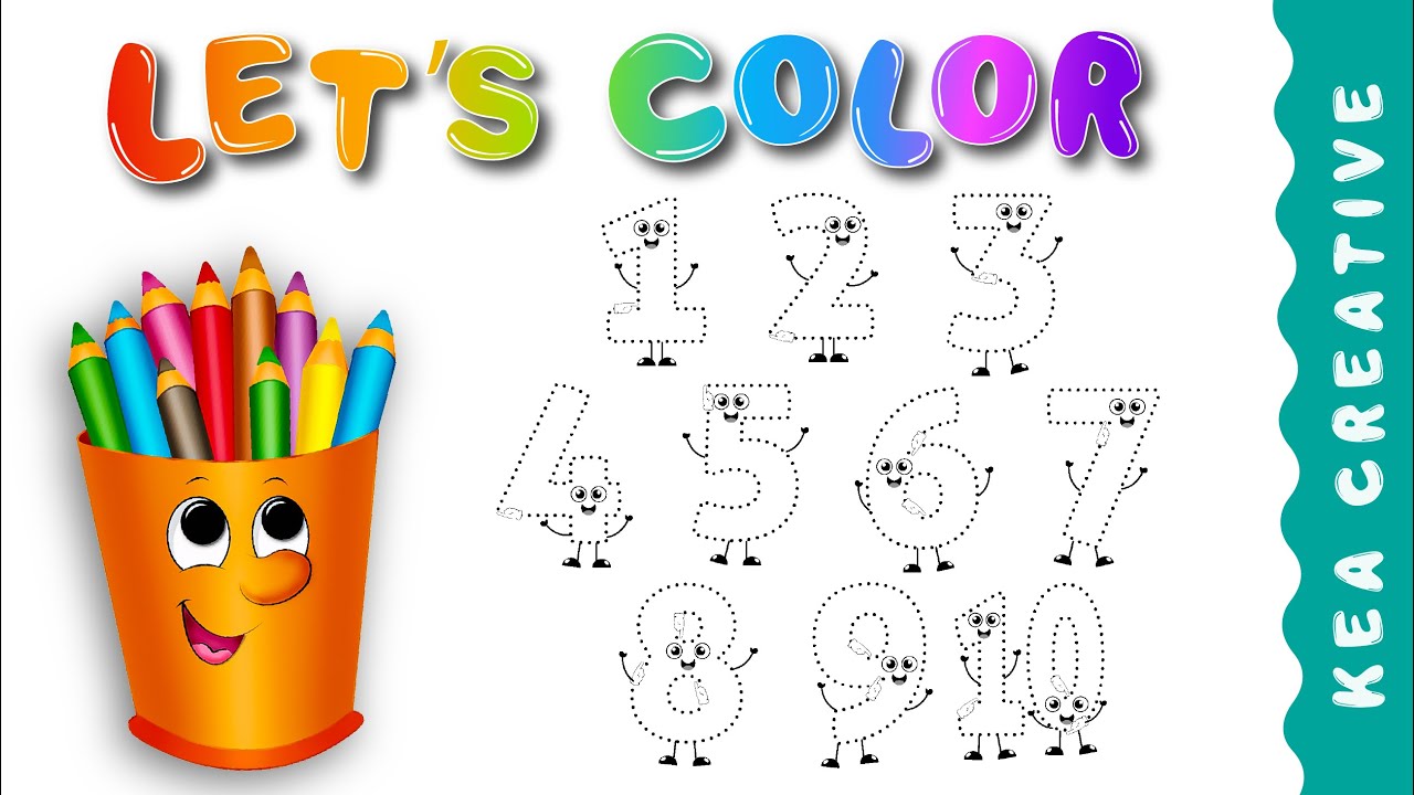 How to Coloring Numbers 1-10 - @KeaCreative2 - Coloring Pages For ...