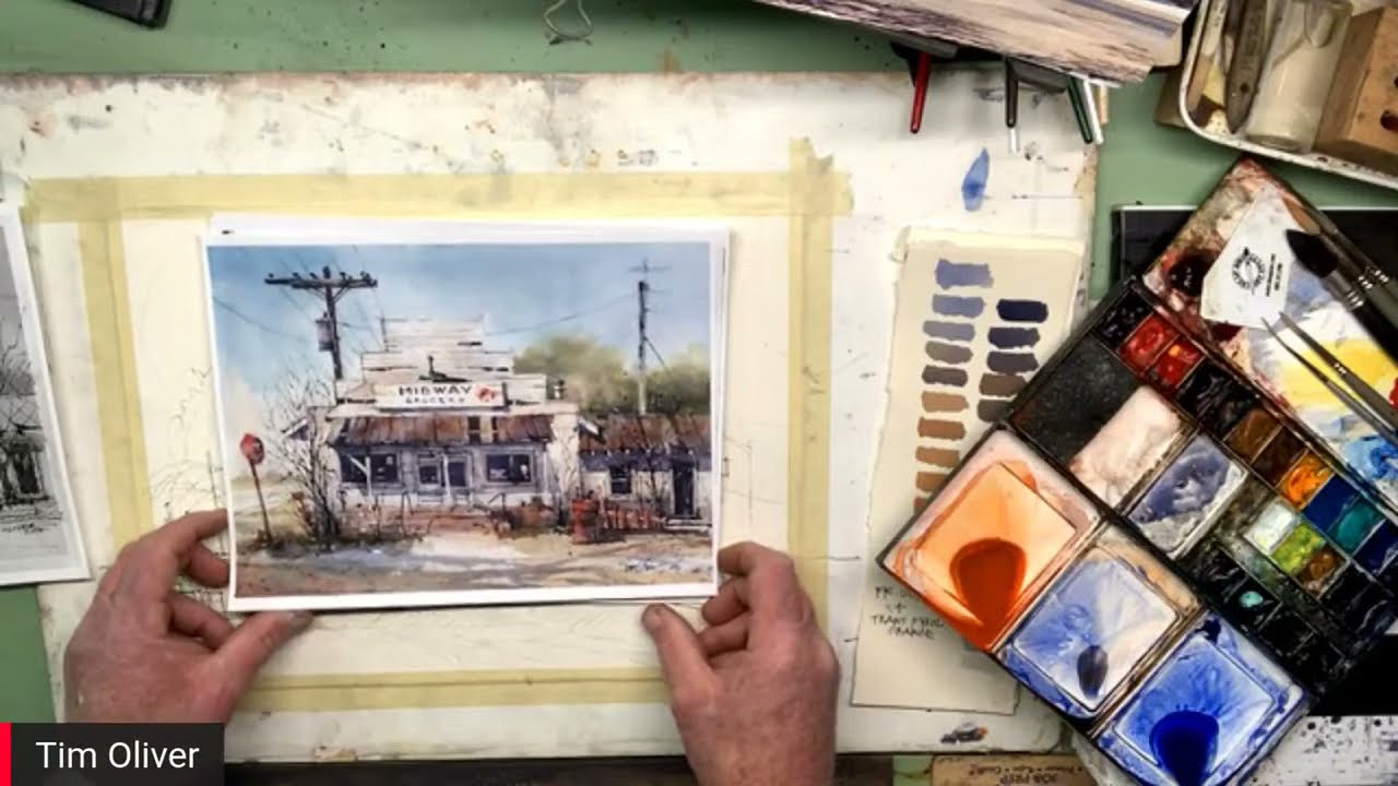 Tim Oliver - Watercolor Landscape Demo - YouTube
