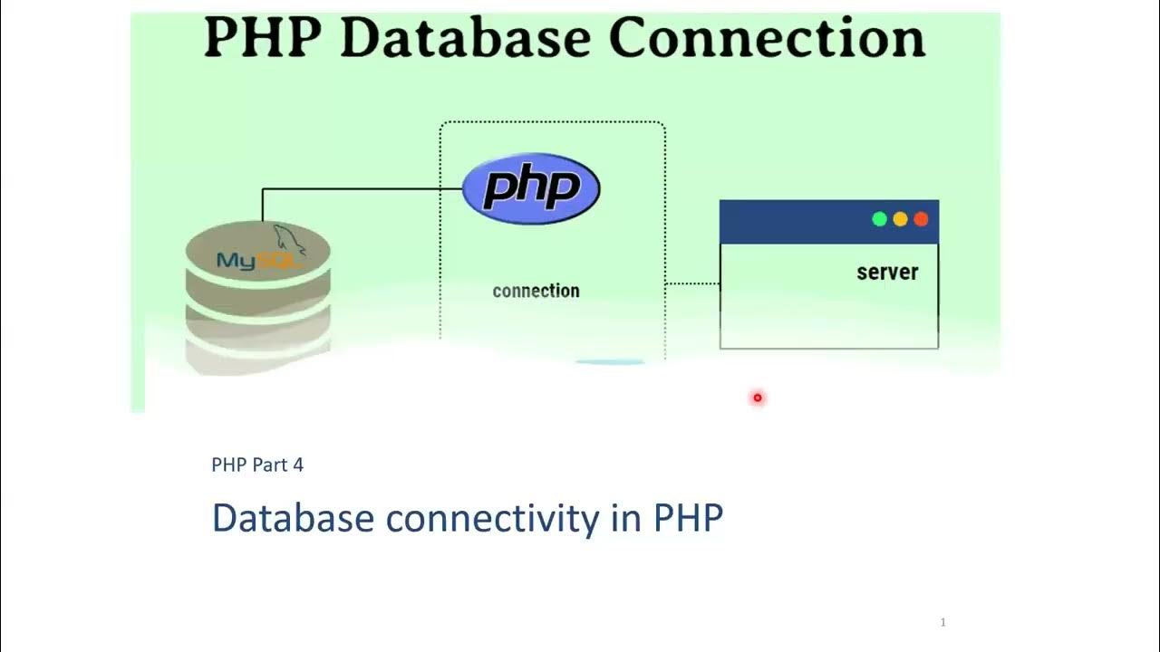 PHP-DB connectivity Part 1 - YouTube