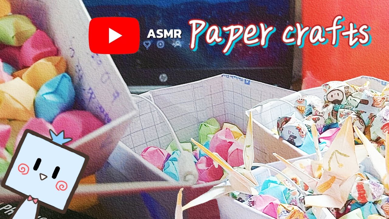 LET'S RELAX RIGHT NOW !!! | Asmr Paper crafts (paper beads, paper stars ...