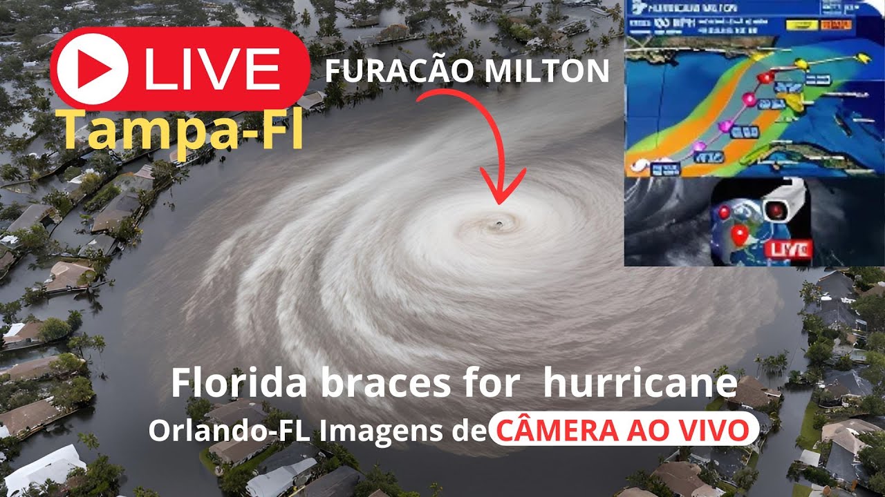 🔴AO VIVO Live FURACÃO MILTON - Hurricane Milton makes landfall in ...