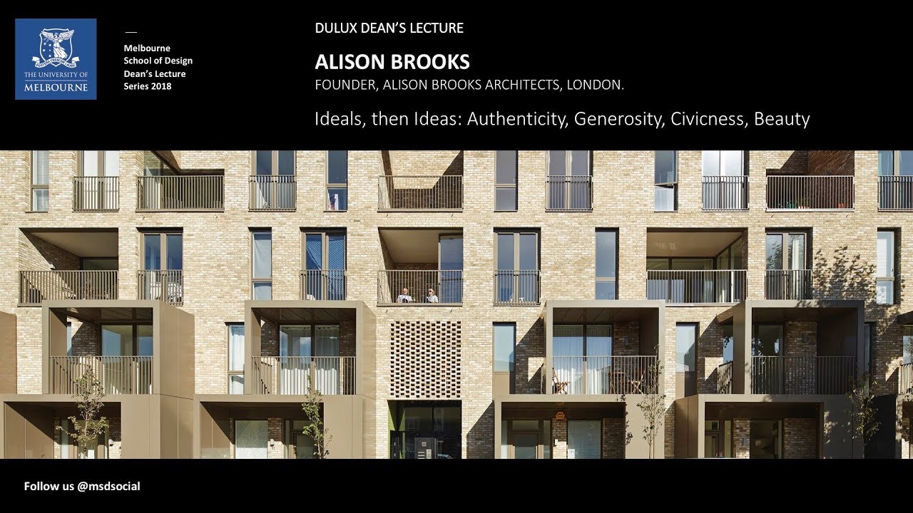 Dean's Lecture Series 2018 - Alison Brooks - YouTube