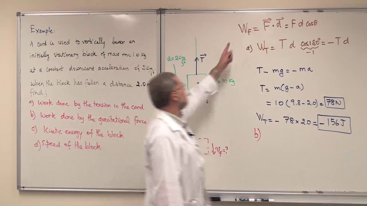 PHYS-101- Work Done by Gravity Example - YouTube