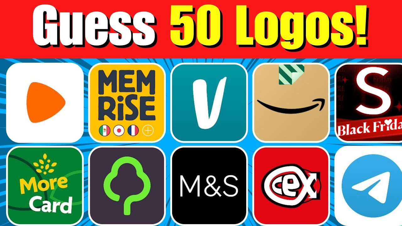 Guess The 50 Logo | Can You Guess 50 Logo In 5 Seconds? | Logo Quiz ...