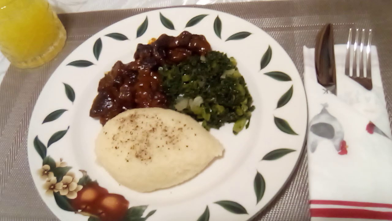 Seasoned Nshima, Zambian Cuisine - YouTube