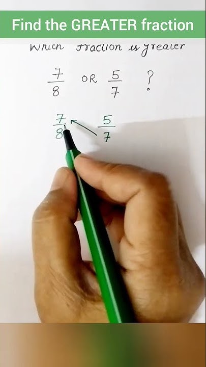 Which fraction is greater ? | Find the greater fraction | #maths # ...