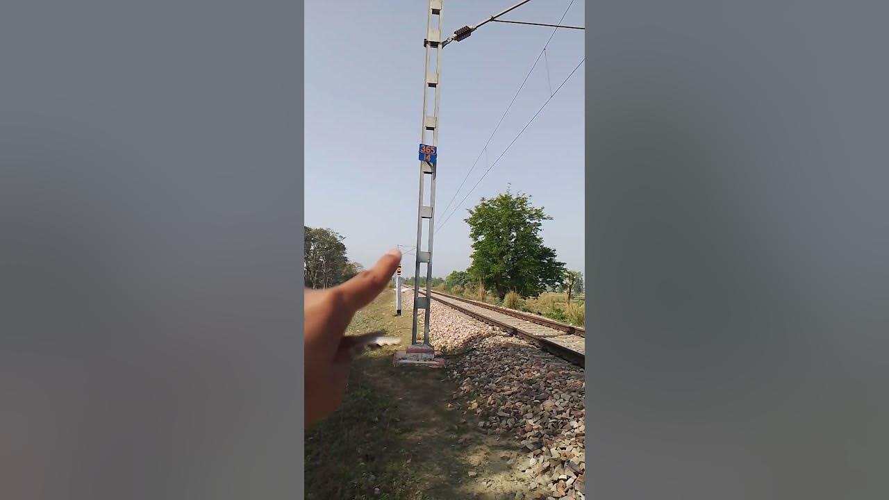 OHE Pole number Work #indianrailways #train #locomotive - YouTube