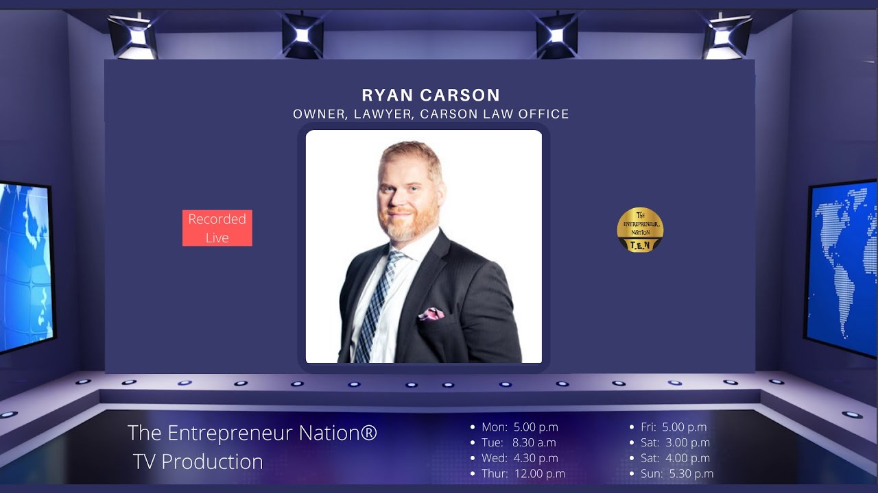 Ryan Carson, Founding Lawyer and Owner of Carson Law Office - YouTube