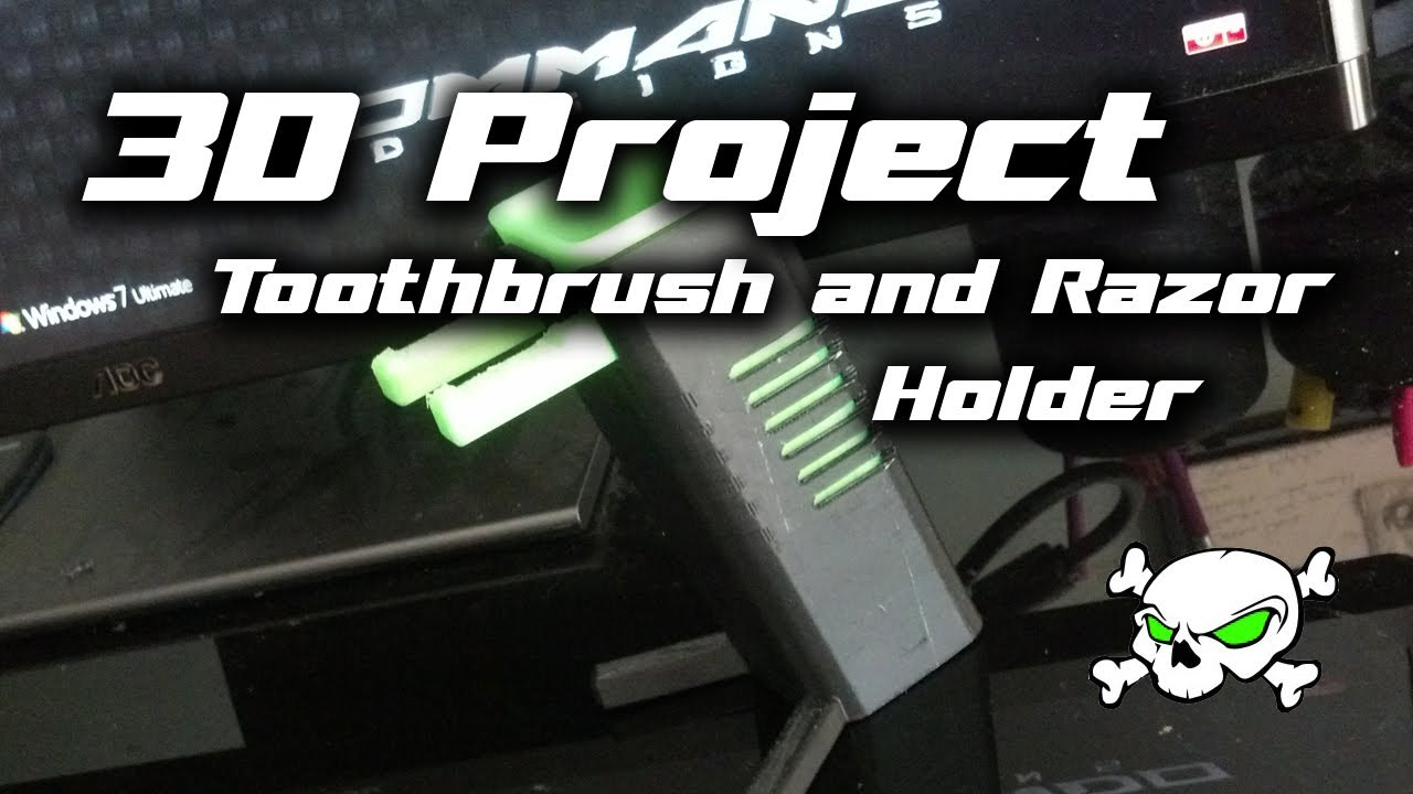 Toothbrush and Razor Holder - 3D Print Project - YouTube