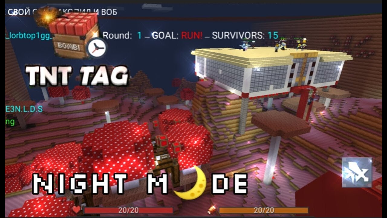 Playing TNT TAG in Night Mode🌙 *Blockman GO* - YouTube