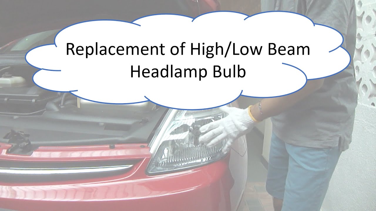 Removal and Replacement of Headlamp (High/Low Beam) Bulb for Toyota ...