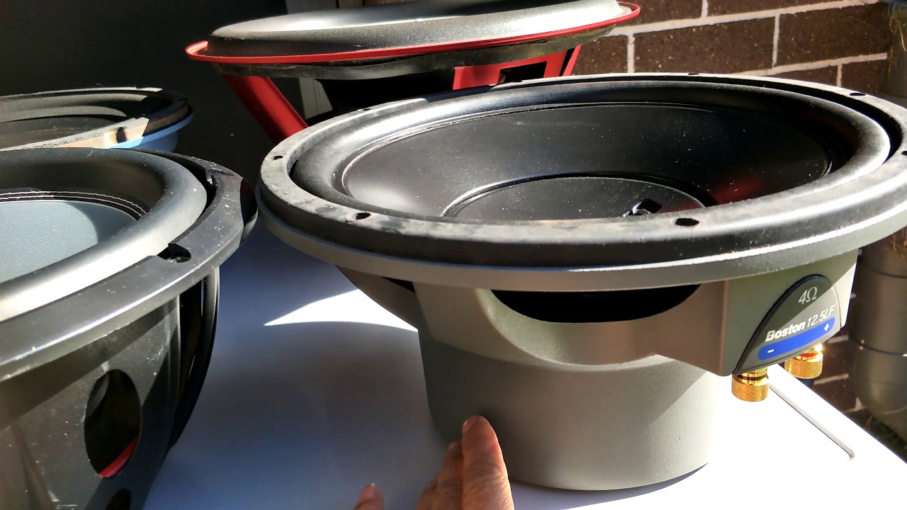 Old school car subwoofer comparison - YouTube