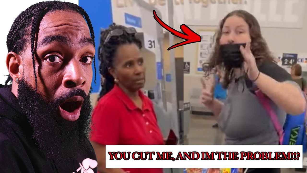 Psycho KAREN RAGES After Cutting Line At WALMART 🤬!!! - YouTube