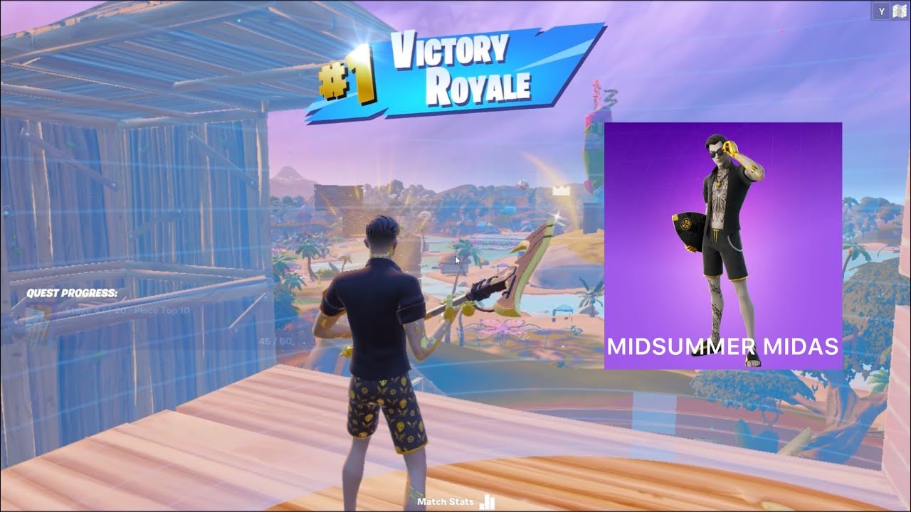 MIDSUMMER MIDAS + GILDED SHADOW / SOLO VICTORY ROYALE GAMEPLAY ...