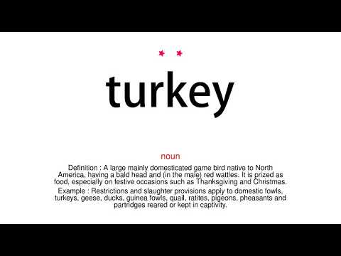 How to pronounce turkey - Vocab Today - YouTube
