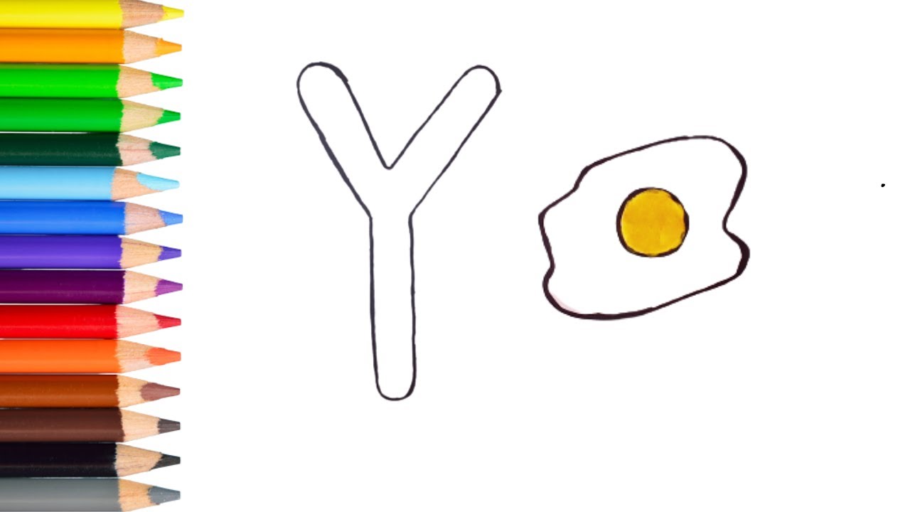 Y for Yolk | Capital Letter English | Drawing Art - YouTube