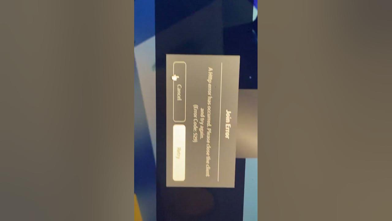 A http error has occurred. Please close the client and try again. (Error code: 529) - YouTube