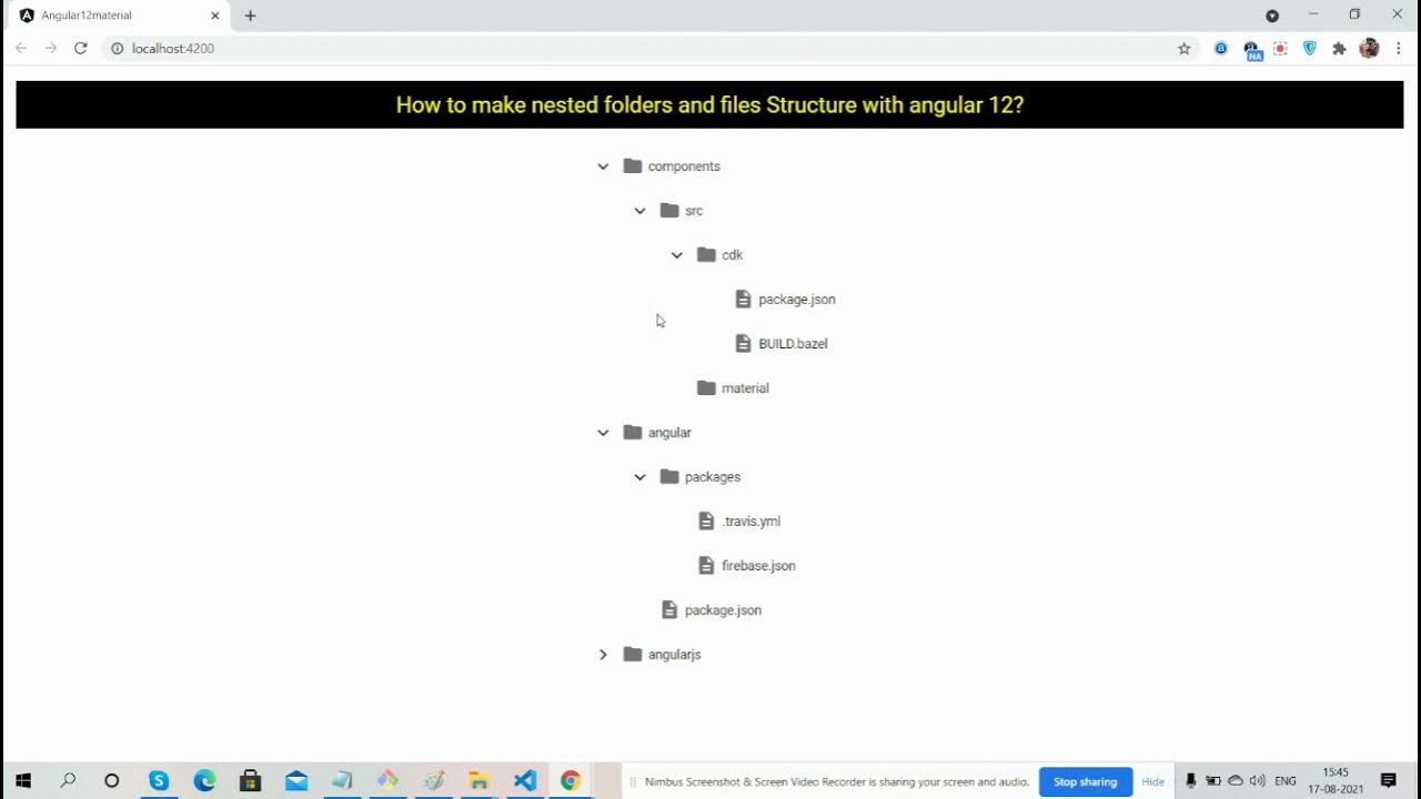 How to make nested folders and files Structure with angular 12 material? - YouTube