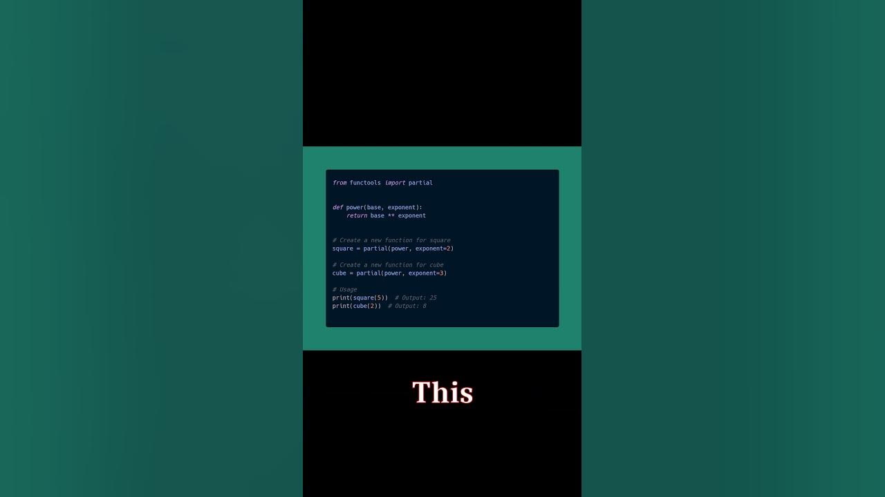 Python Trick: Simplify Function Arguments with functools.partial - YouTube