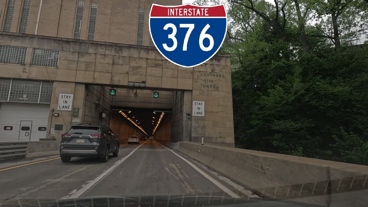 ⁴ᴷ⁶⁰ Driving Interstate 376 (Parkway East) from Pittsburgh, PA to ...