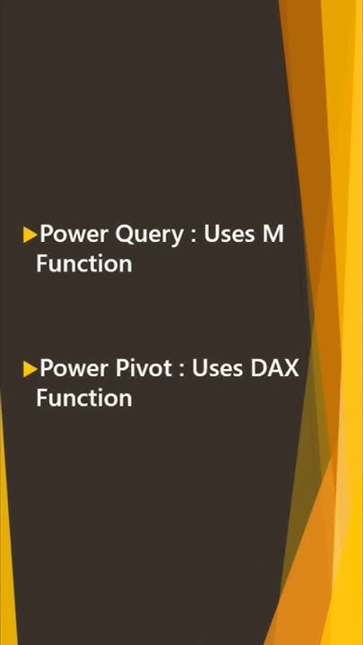 Difference between Power query and Power Pivot #powerbi interview questions #powerbi # ...