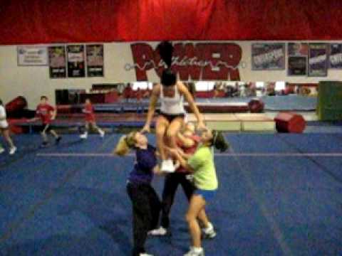 cheerleading stunt rewind, scale, full down - YouTube