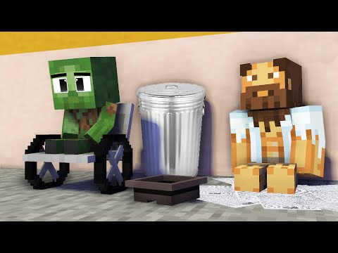 Zombie Homeless (part 2) - Minecraft Animation
