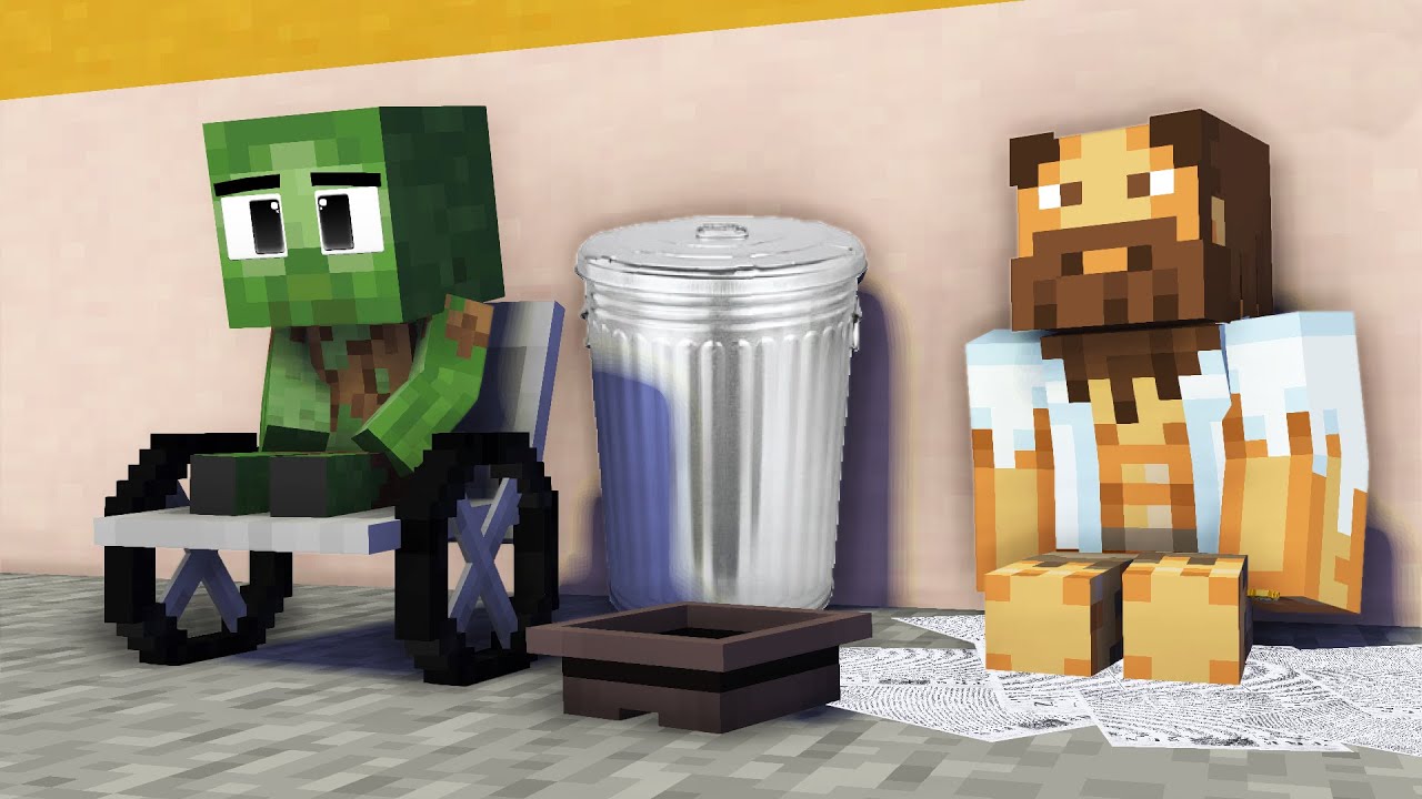 Zombie Homeless (part 2) - Minecraft Animation - YouTube