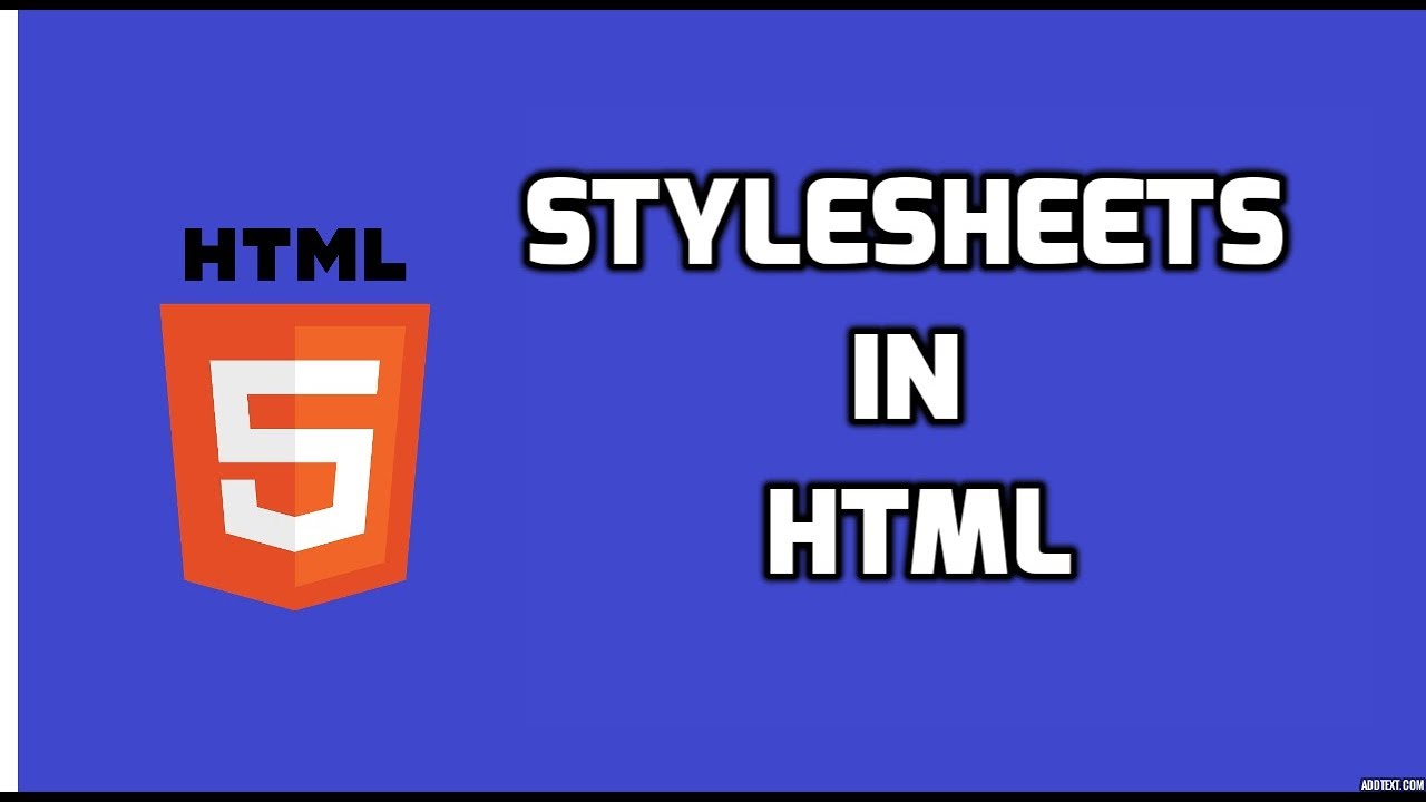 How To Use Stylesheets In Html Html5 Tutorial Youtube