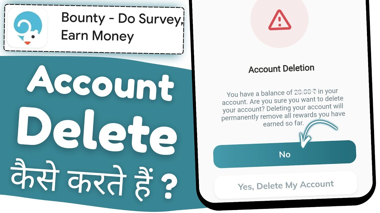 Bounty app me account delete kaise kare | How to delete account in ...