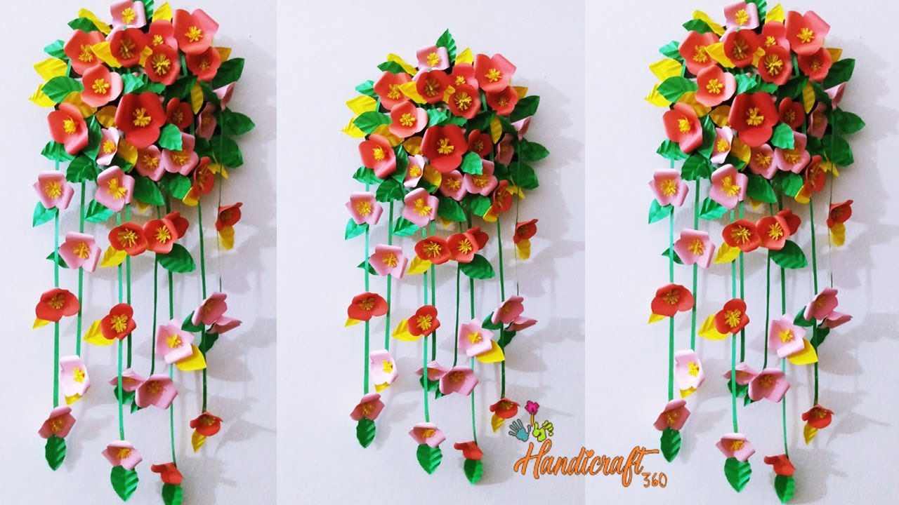 Handicraft with paper | Paper craft wall decoration | Diy Wall ...
