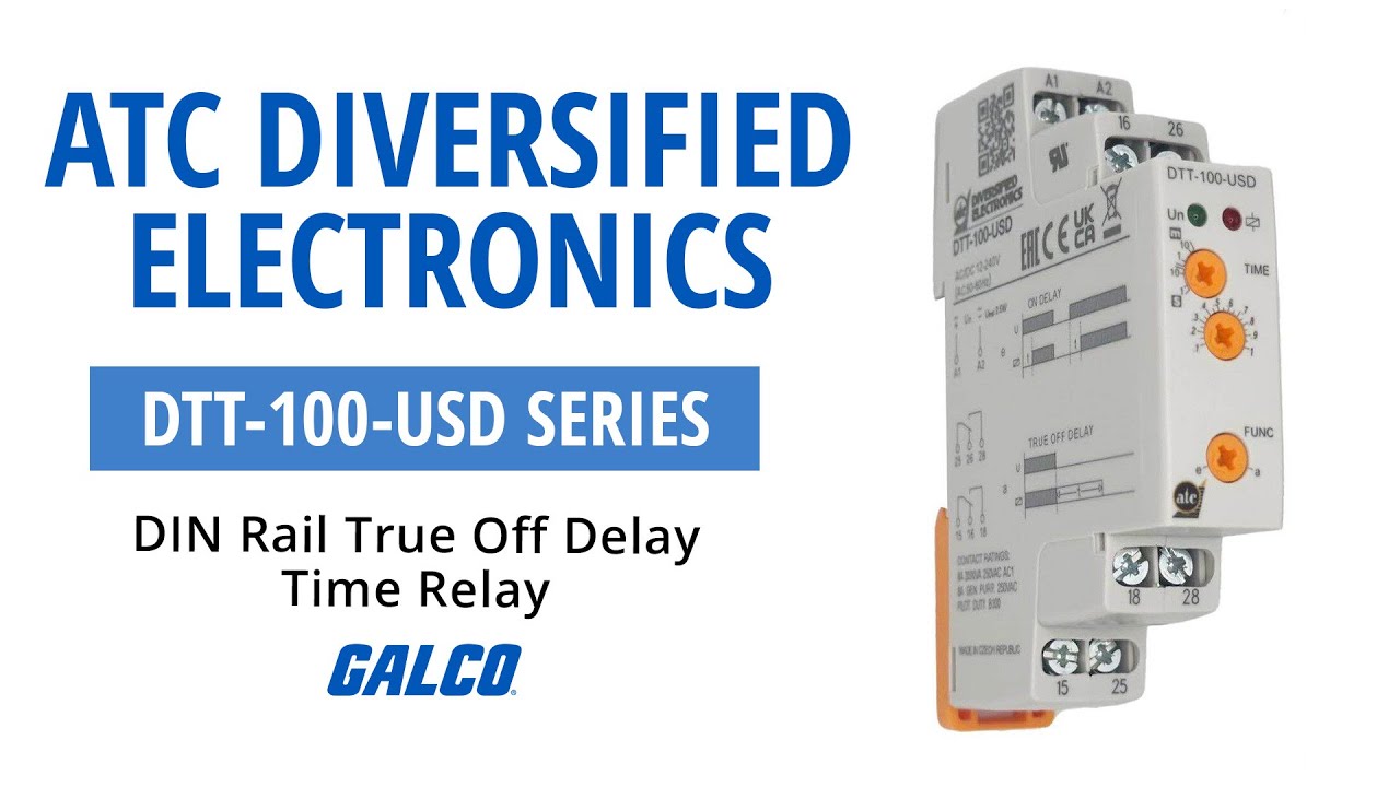 ATC DTT-USD-100 Series DIN Rail Mount True Off Delay Time Relay - YouTube