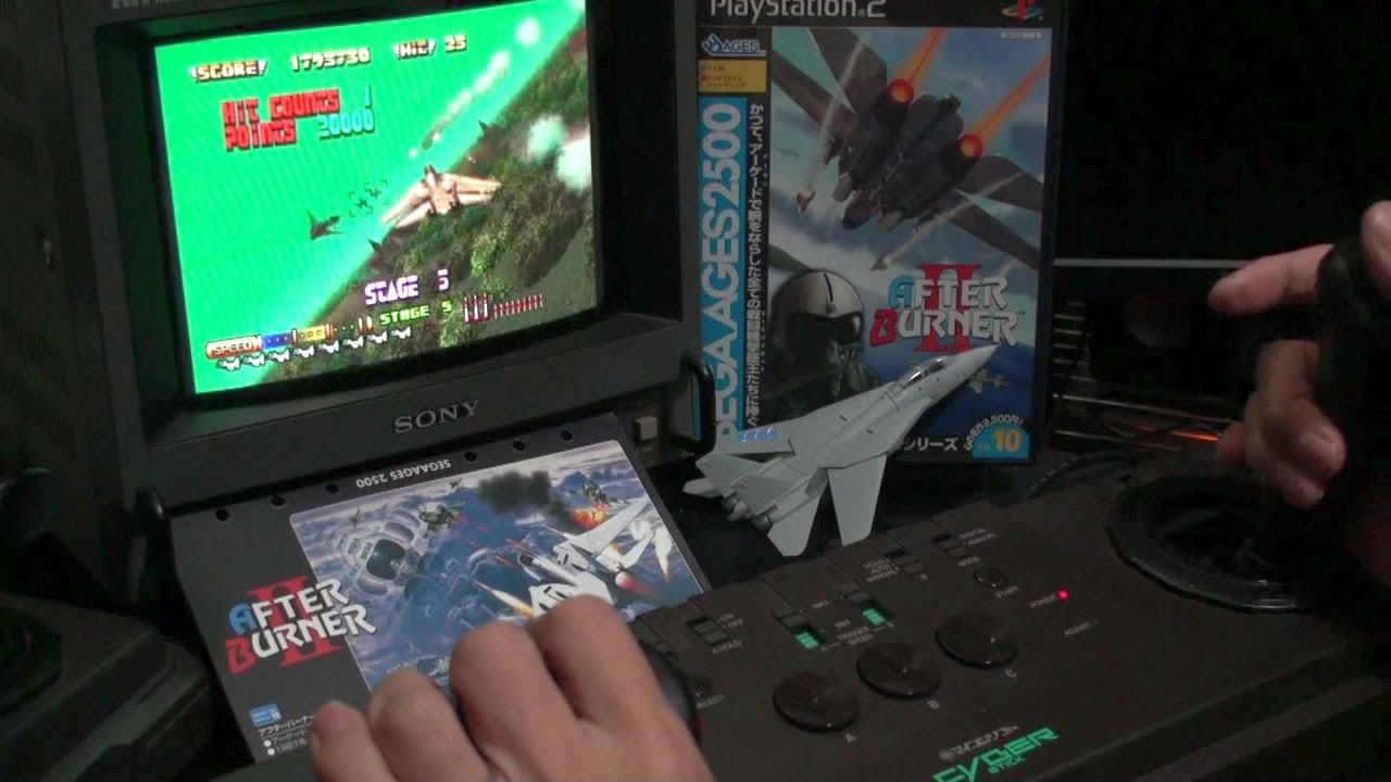 AFTER BURNER II PS2 CYBER STICK PLAY SEGAAGES - YouTube