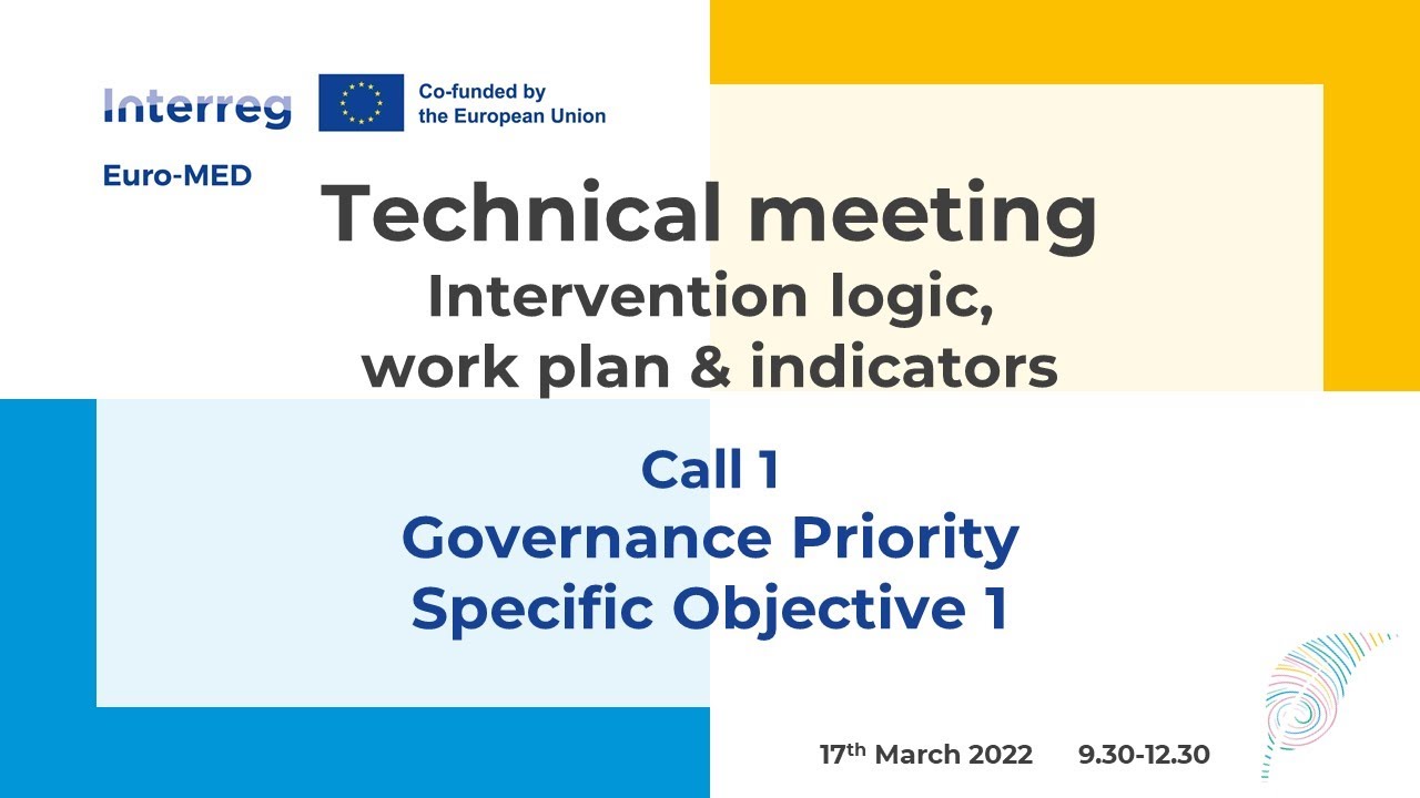 Call Euro-MED 01 - Technical meeting - Intervention logic, work plan ...