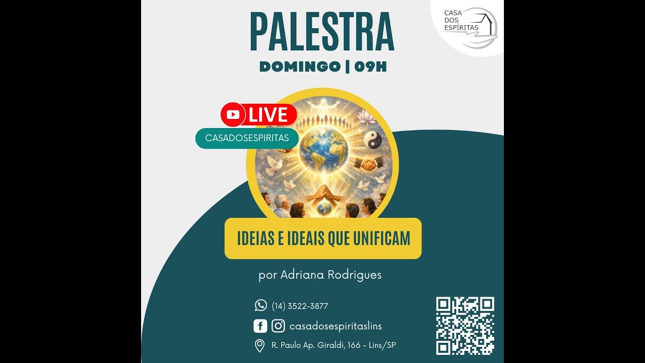 "IDEIAS E IDEAIS QUE UNIFICAM" - Adriana Rodrigues - 18/01/2026 - YouTube